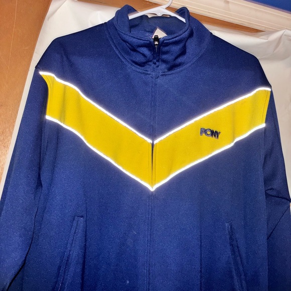 Pony | Jackets & Coats | Vtg Pony Brand Collared Zip Up Track Jacket ...
